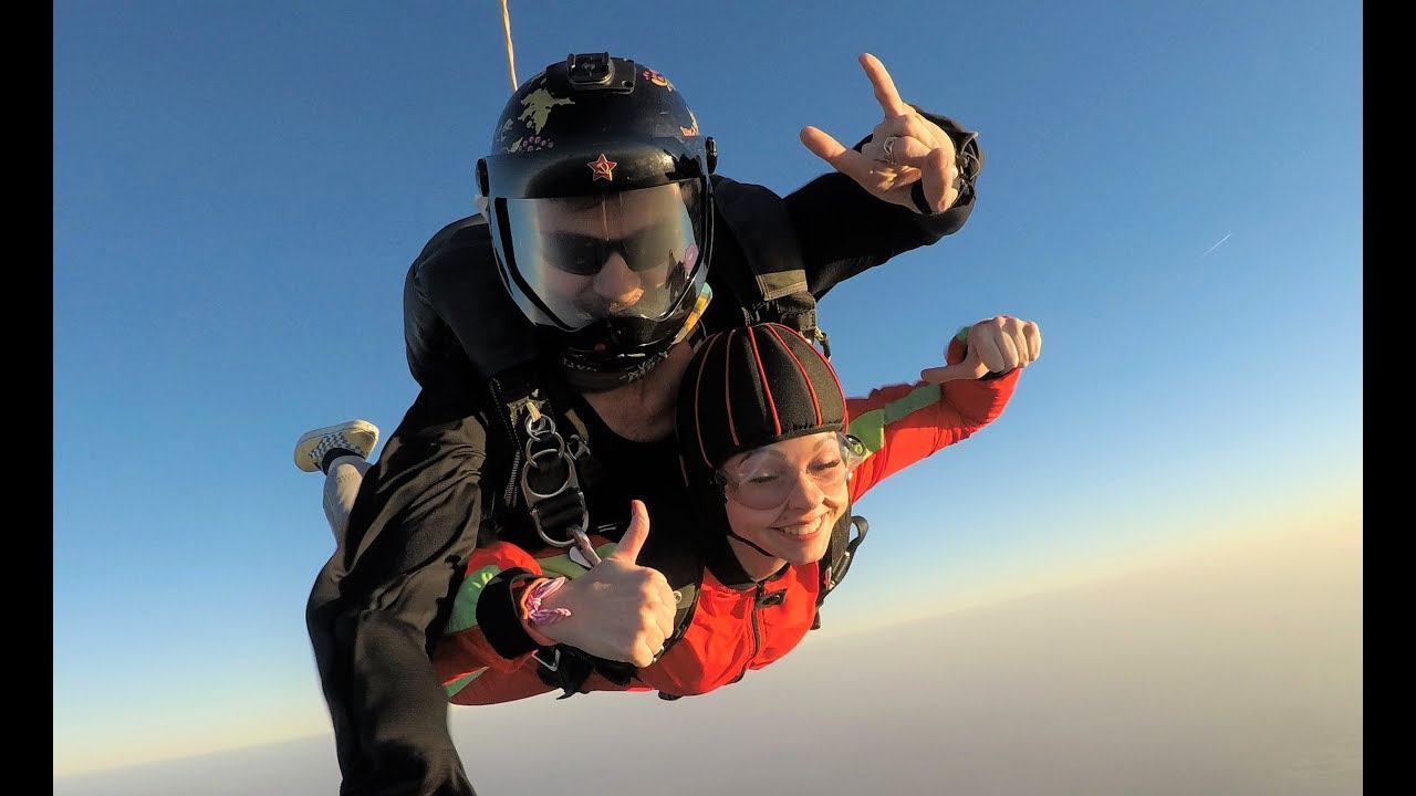 Skydiving in Paradive Skydiving Center, Israel/ Прыжок с парашютом в ...