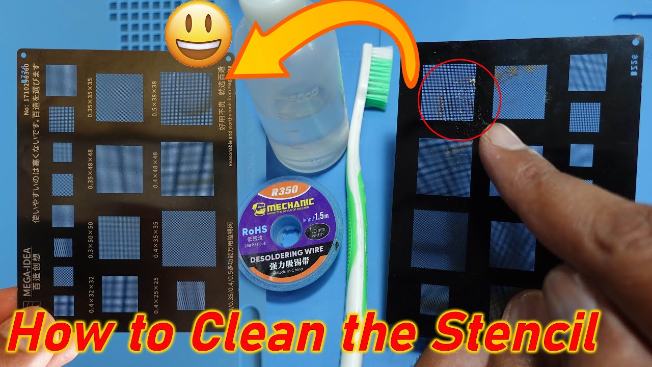 How to clean the BGA IC Stencil after using | BGA IC Stencil cleaning ...