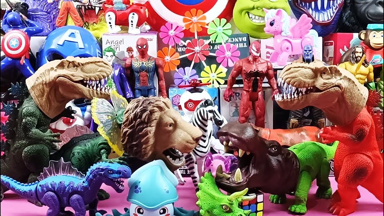 ไดโนเสาร์ VS ปลาหมึก ไทเซอราทอปซ์ ฮิปโป ทีเร็กซ์ Octopus Taceratops ...