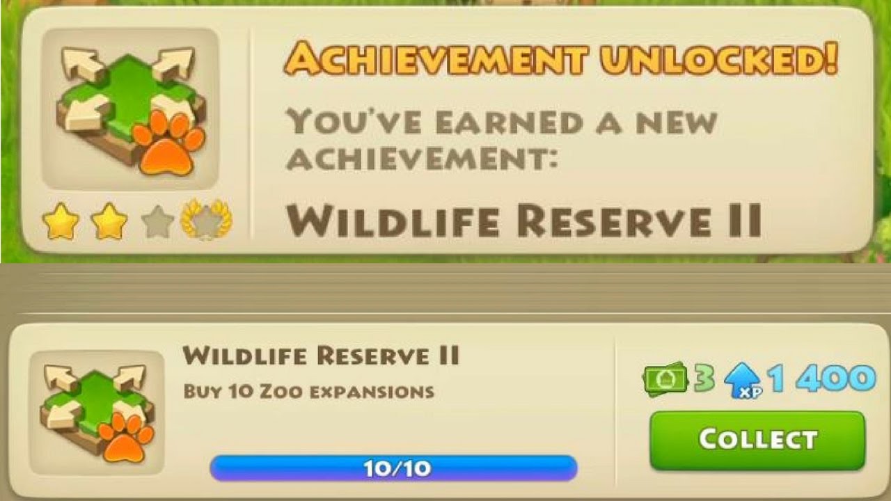 Township level 44 - Unlock achievement WILDLIFE RESERVE II - YouTube