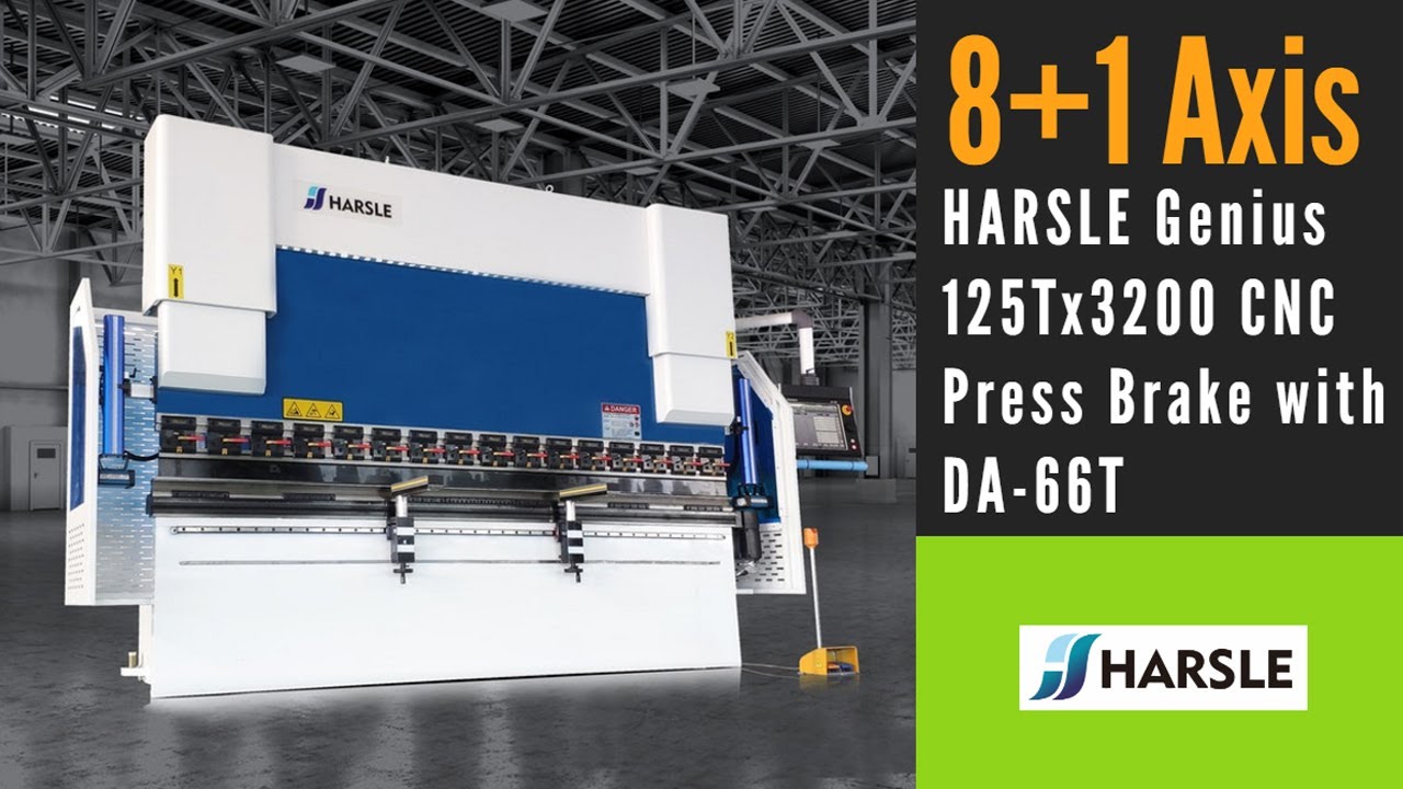 CNC Press Brake HARSLE Genius 125T3200 with DA 66T, sheet bending ...