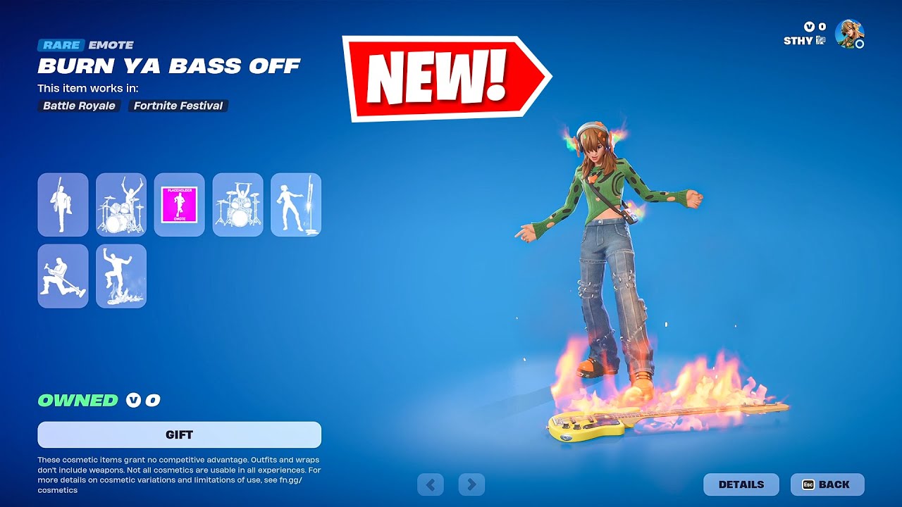 *NEW* Fortnite Festival Instrument Emotes Showcase - YouTube