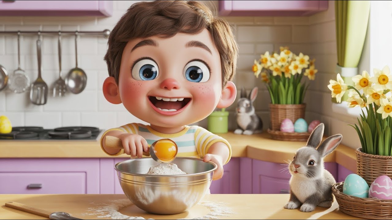 Easter Bunny Cookie Bake-Off! | Springtime Song for Kids | Baking ...