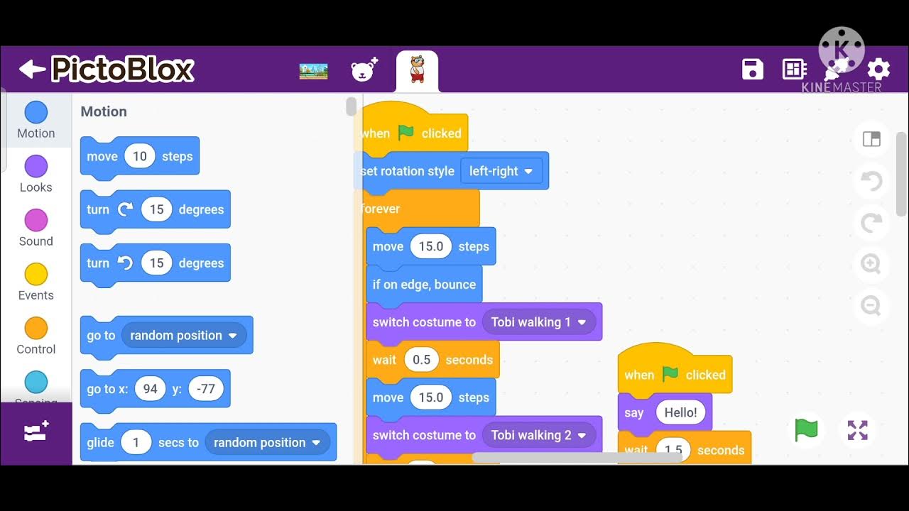 Pictoblox | Simple Character Introduction Animetion | Pictoblox ...