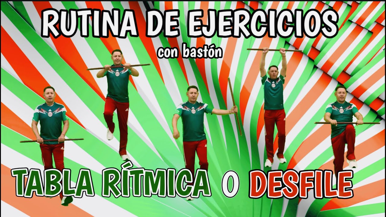 RUTINA de EJERCICIOS para TABLA RÍTMICA o DESFILE con un BASTÓN ...