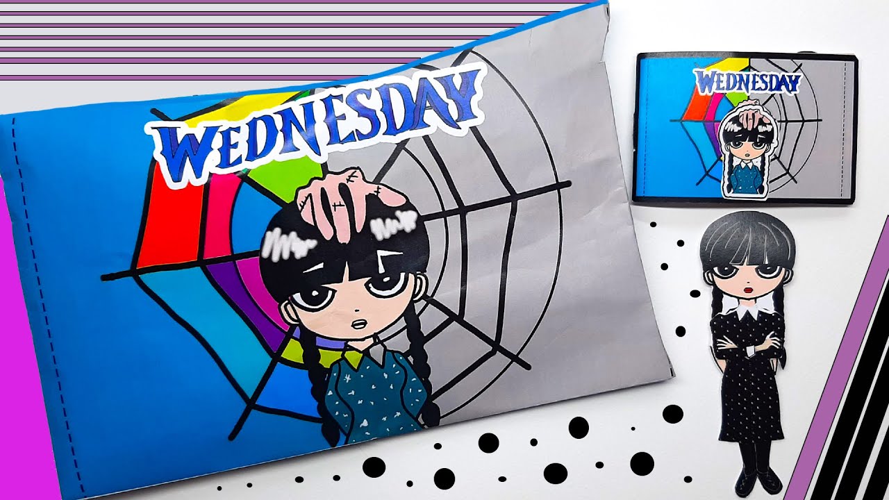 DIY Wednesday Adams/DIYs Paper Dolls & Crafts/The Addams Family - YouTube