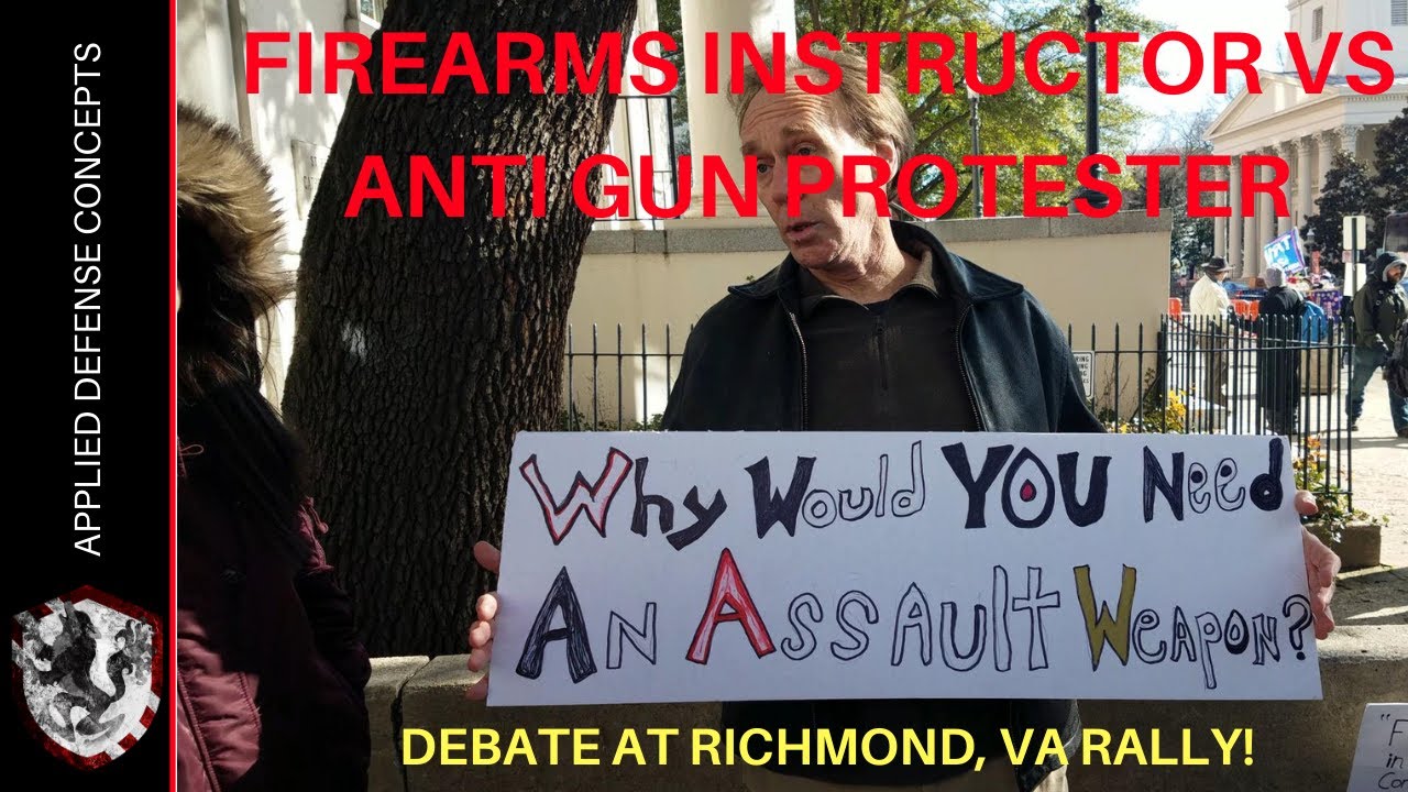 Richmond Pro Gun Rally - Anti-Gun Protester CHANGES HIS MIND - YouTube