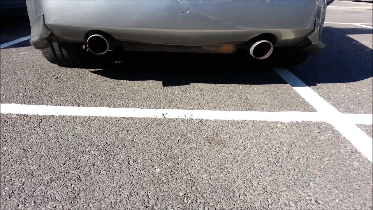 Nissan 350z OEM Exhaust Resonated Vs Non Resonated - YouTube