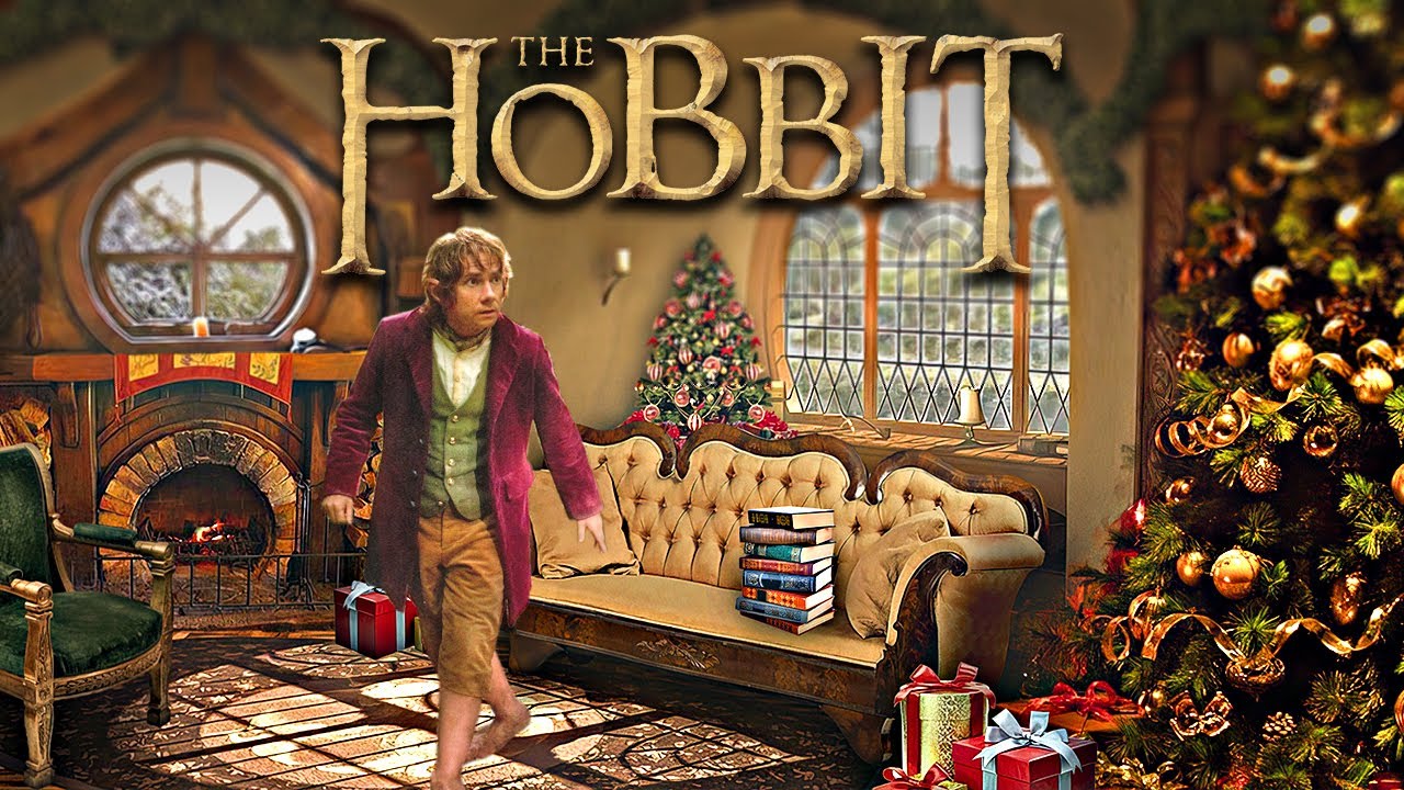 Christmas in a Hobbit Hole 🎄 Lord of the Rings inspired Ambience ...