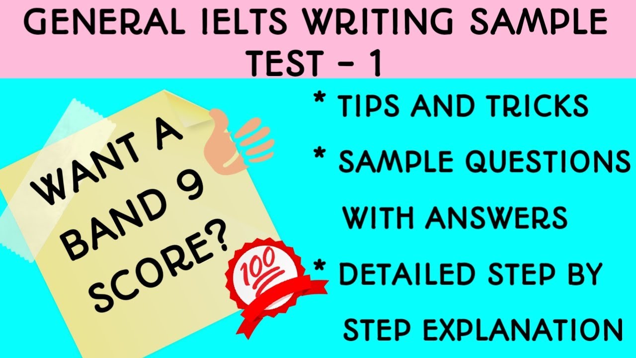 General IELTS writing sample test - 1 - YouTube