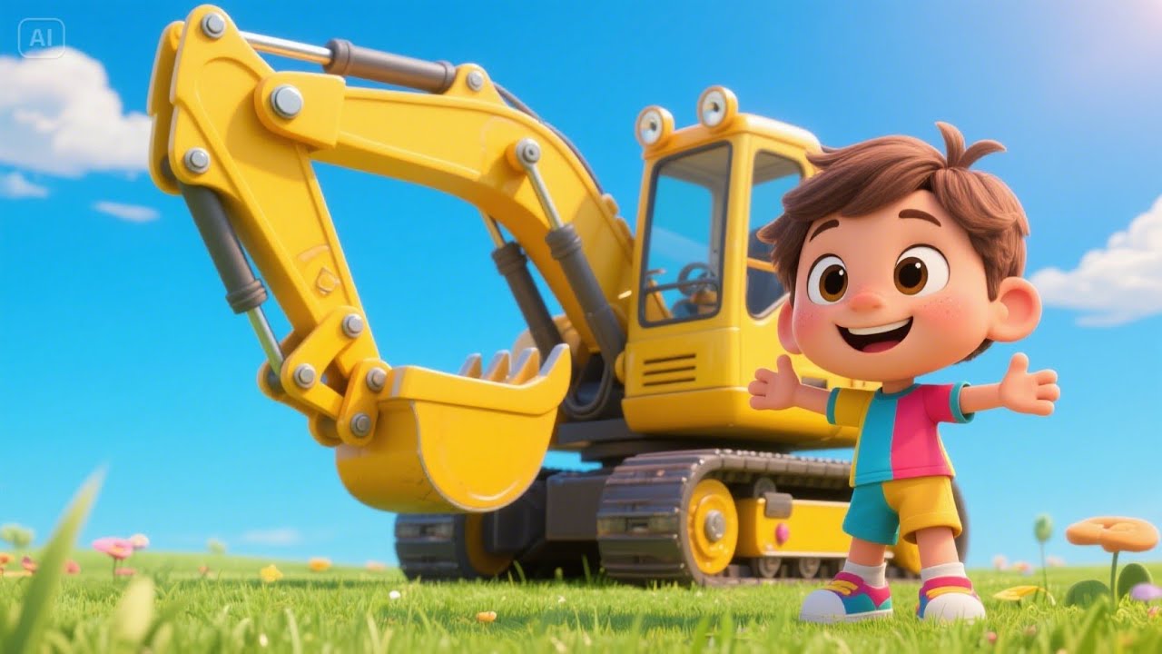 Bulldozer at the Building Site | Energetic Construction Song for Kids ...
