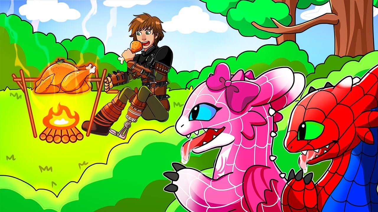 Dart & Rufrunner Try to Steal Hiccup's Roasted Chicken! 🍗 Camping Story ...