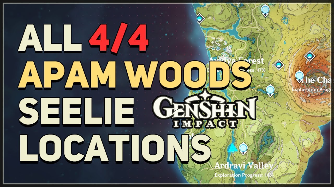 All Apam Woods Seelie Locations Genshin Impact - YouTube