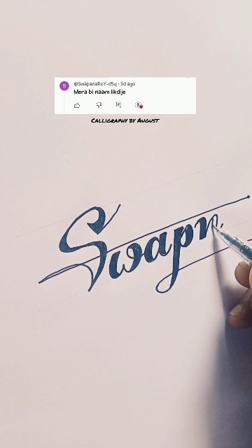 Swapna... #calligraphy #shorts #ytshorts - YouTube