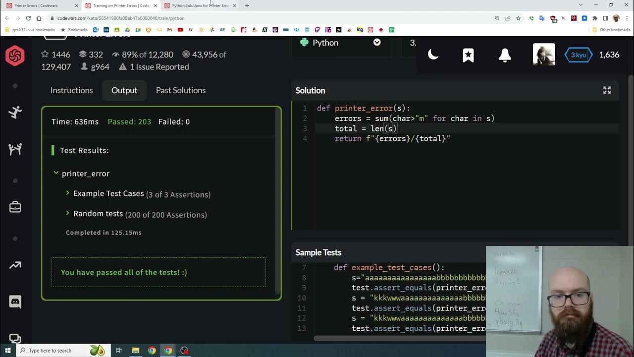 CodeWars: Printer errors - YouTube