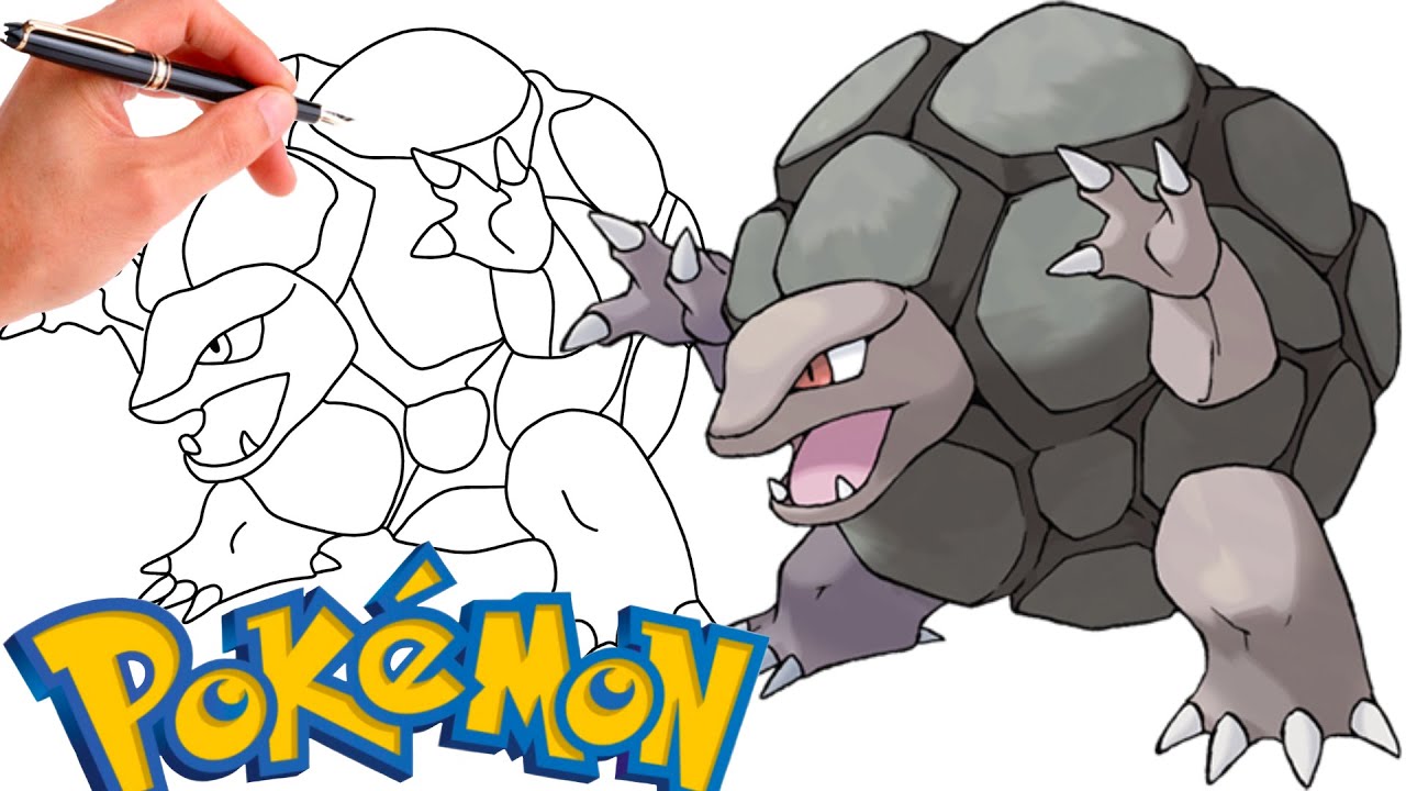 How To Draw GOLEM POKEMON #076 | Generation 1 - YouTube