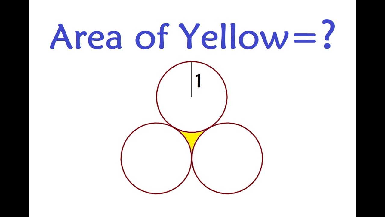 How to Find the Area Between Three Tangent Unit Circles? | Math ...