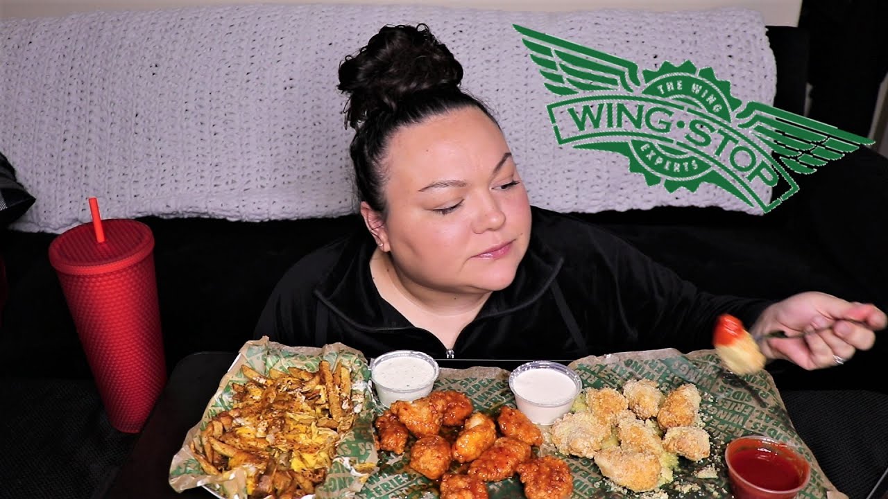 WingStop Mukbang Eating Show 2021 | AngelaEats - YouTube
