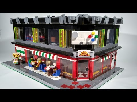 Lego Pizza Shop and Arcade MOC - YouTube