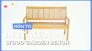 How to Install the Two Person Solid Wood Garden Bench | HW63888 #costway #howto