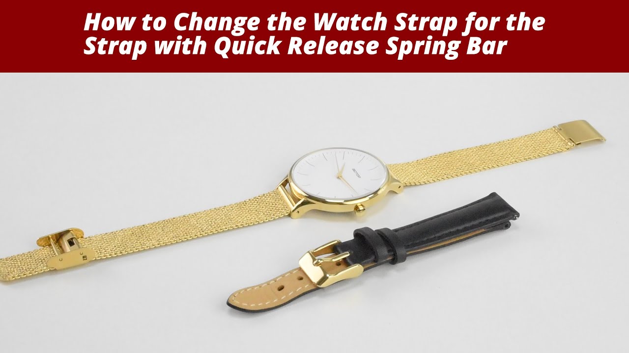 How to change watch strap with quick release pin - YouTube