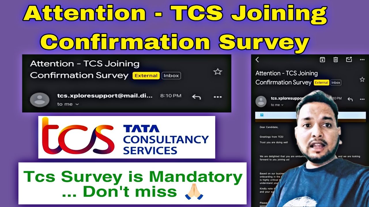 Mandatory: TCS Readiness Survey | TCS joining Confirmation Survey ...