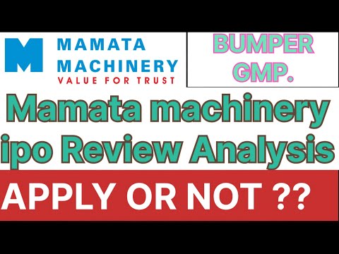 Mamata Machinery ipo full Review Analysis & latest GMP updation.#Short ...