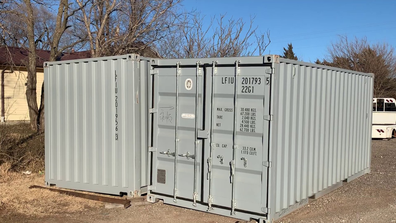 20'x8'x8' Single Use Storage Shipping Container - YouTube