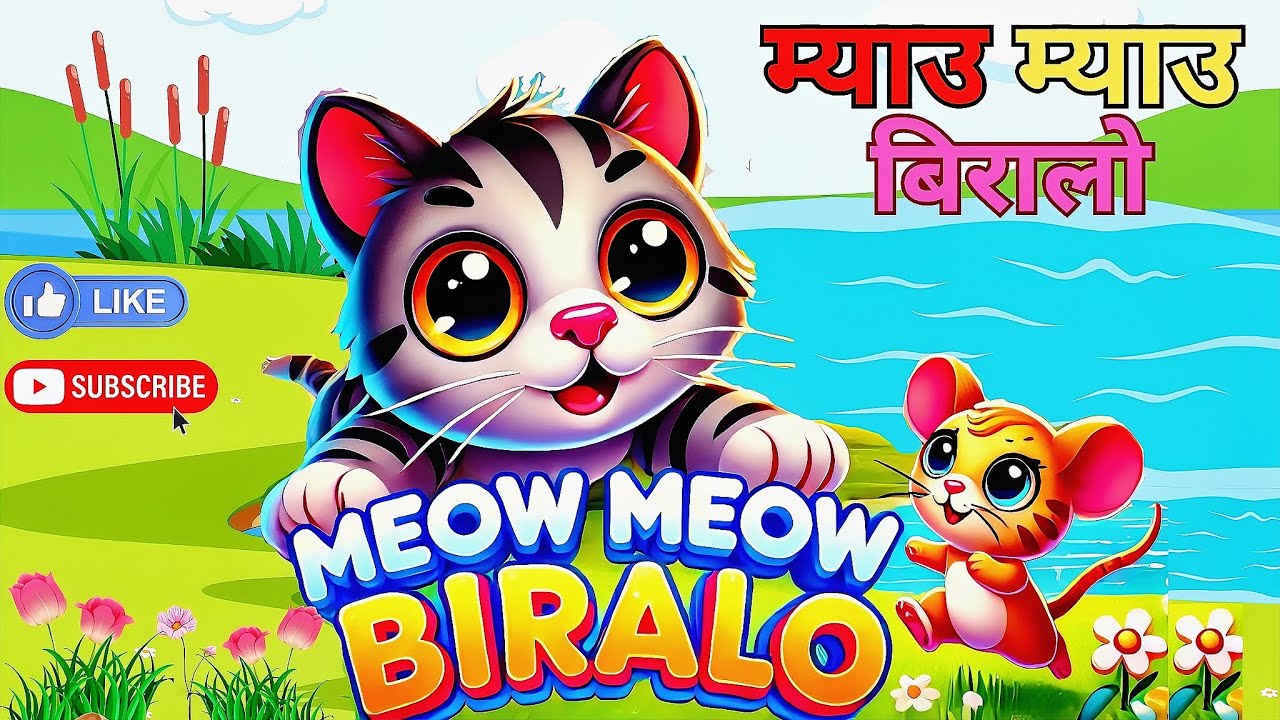 Meow Meow Biralo | Fun Nepali Rhymes for Kids - YouTube