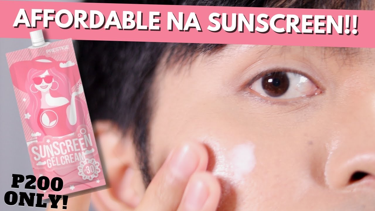 MURA NA, MAGANDA PA! PRESTIGE SUNSCREEN GEL CREAM REVIEW! - YouTube