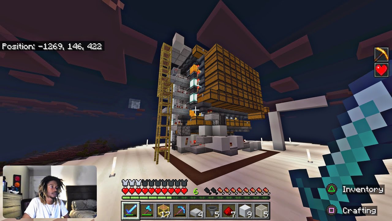 MINECRAFT LIVE! BUILDING A MASSIVE STORAGE SYSTEM!! PART 2 | SMP ...