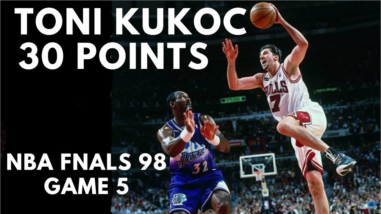 Toni Kukoc 30 Points 6 Reb Highlights NBA Finals Game 5 Utah Jazz vs ...