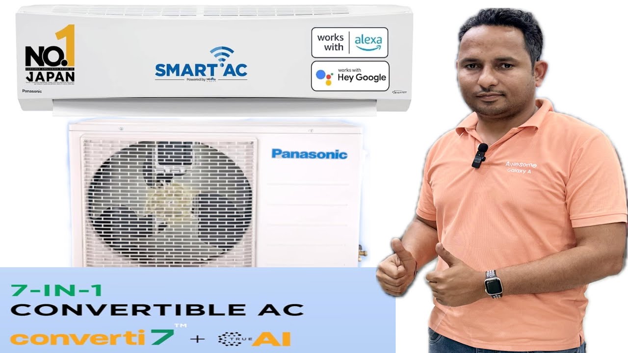 Latest Panasonic 1.5 Ton 5 Star Converti7 Inverter Wifi Smart Split AC ...