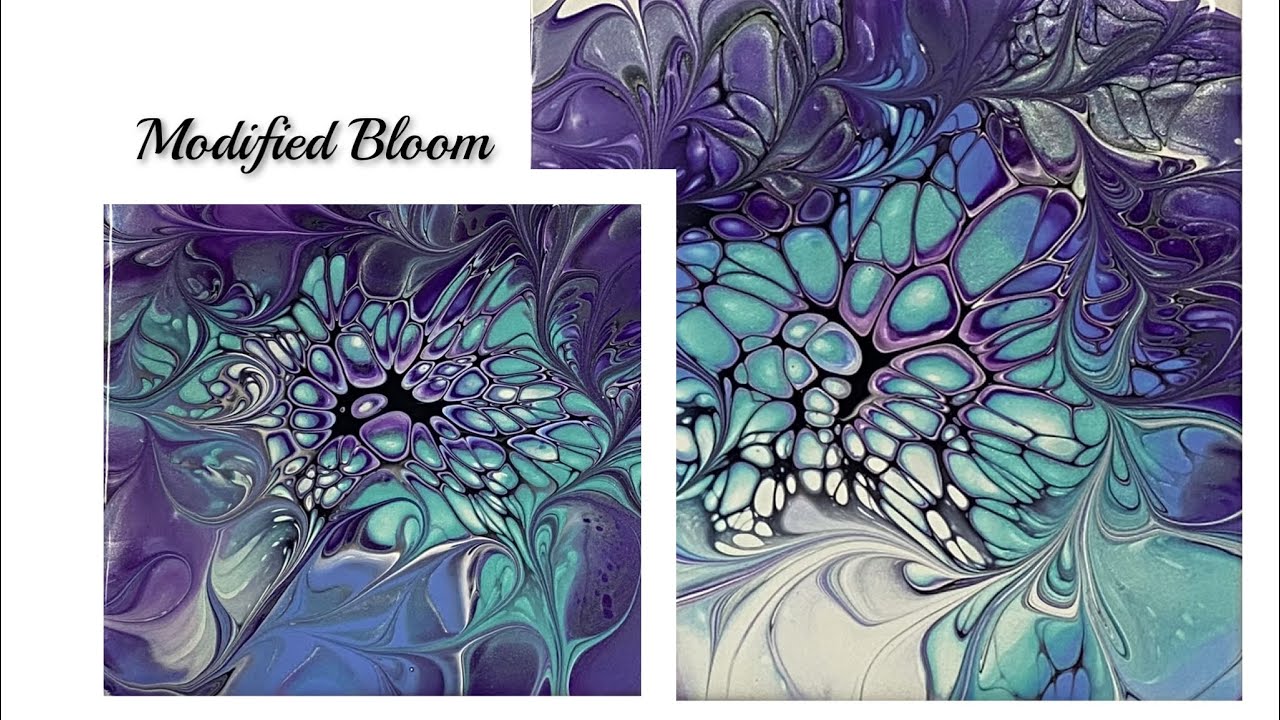 (1112) Modified Bloom Technique~Swirls~Paint Pouring~Two Blooms - YouTube