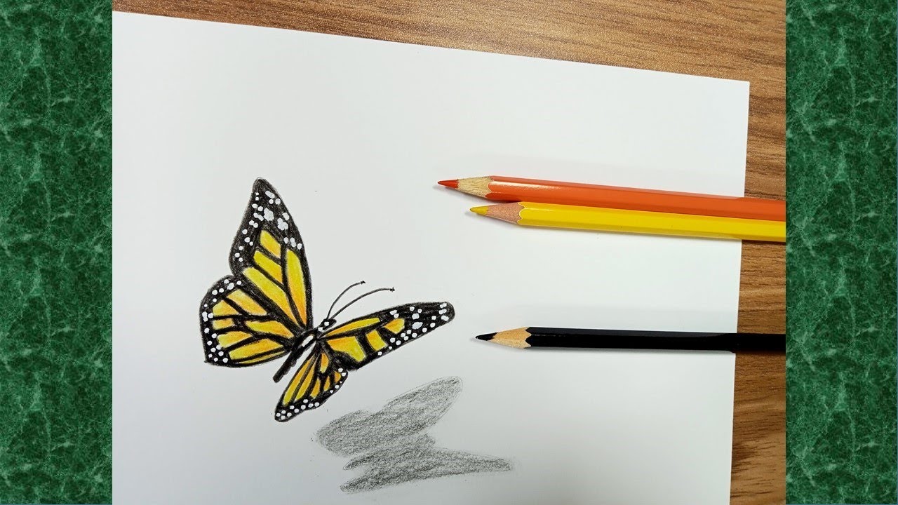 How to draw a beautiful butterfly | Cómo dibujar una hermosa mariposa ...