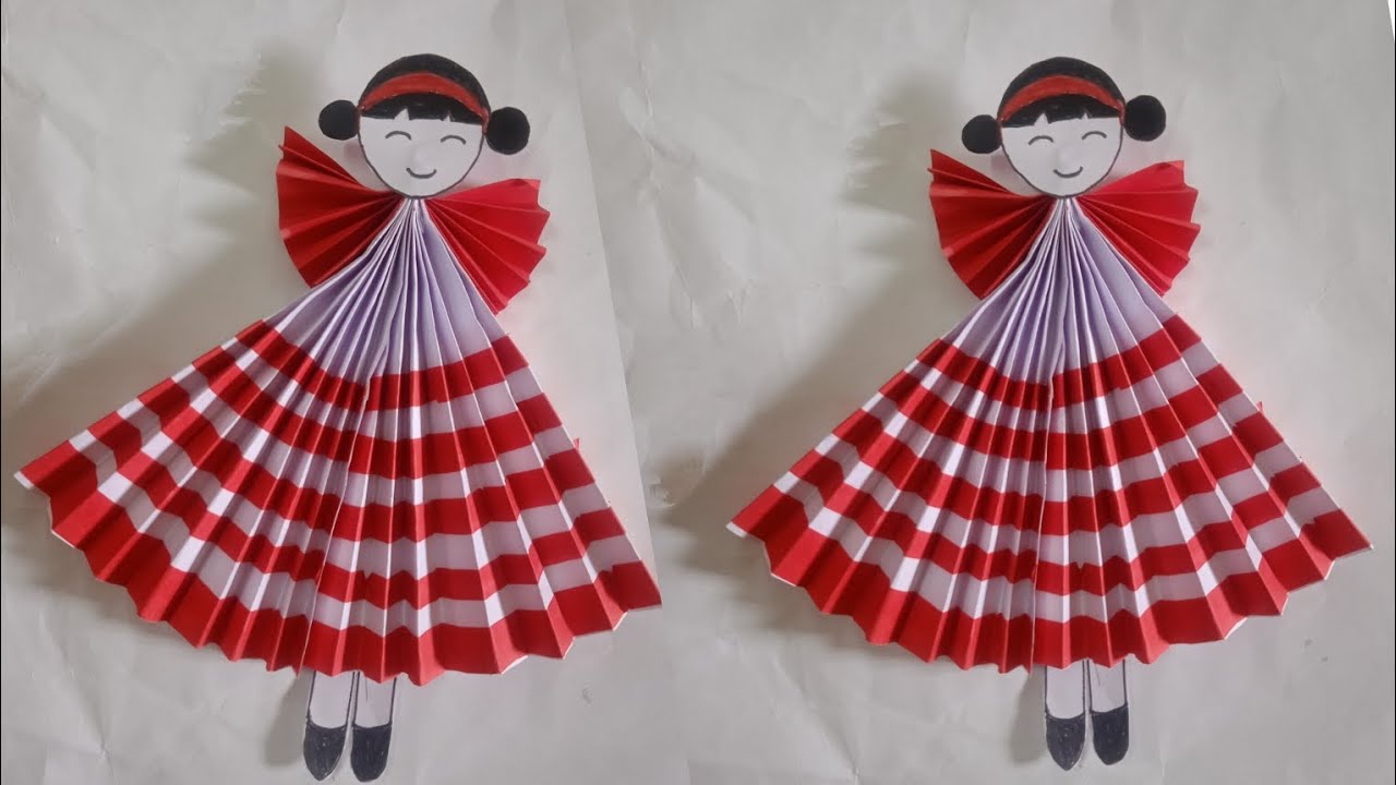 Paper doll making|easy paper doll making | paper craft - YouTube
