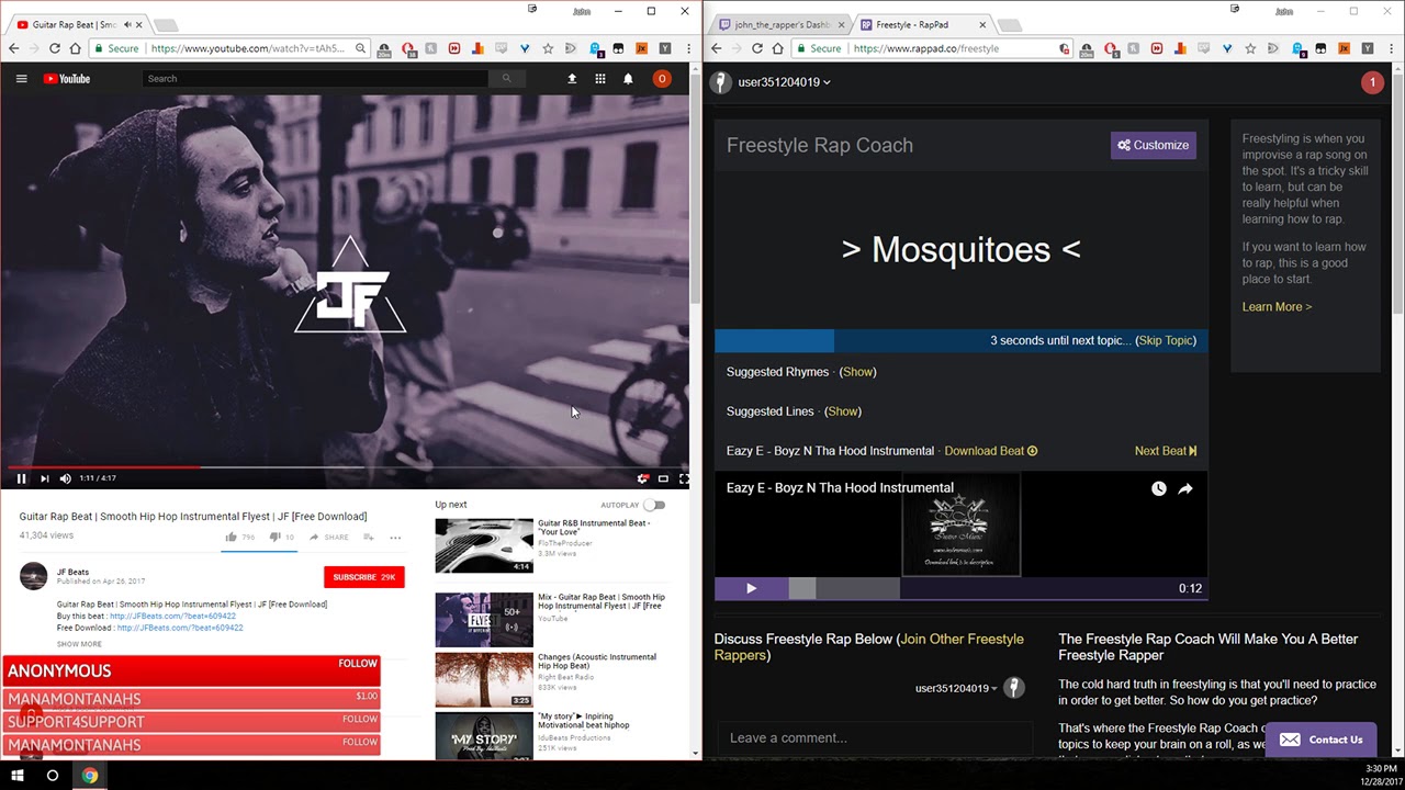 Rap Pad Random Word Freestyle - 12/28/17 - YouTube