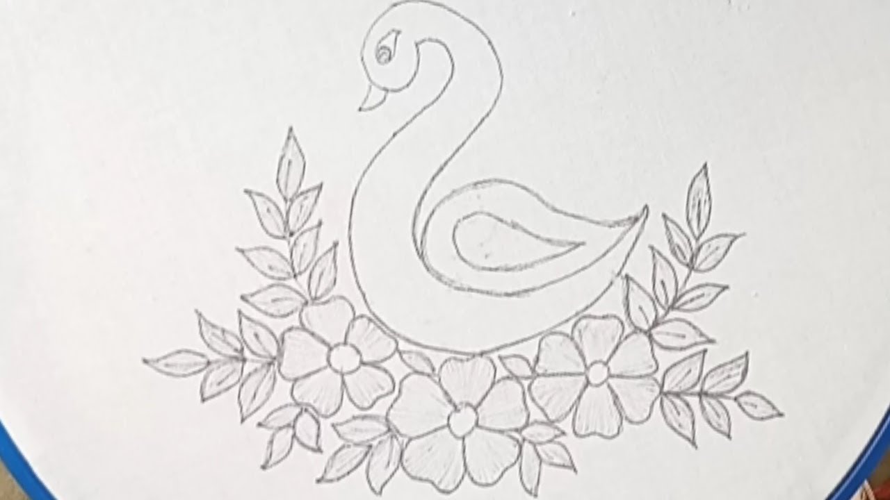 Easy hand embroidery work - hand embroidery duck design tutorial - easy ...