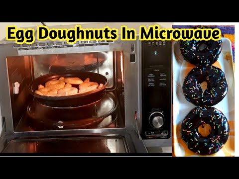 Egg Doughnuts IN LG MICROWAVE OVEN||Baked Donuts No Yeast||make donuts ...