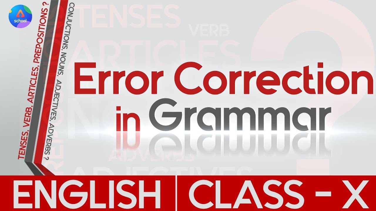 Class 10th | English | Error Correction In Grammar | Madhvi Ma'am - YouTube