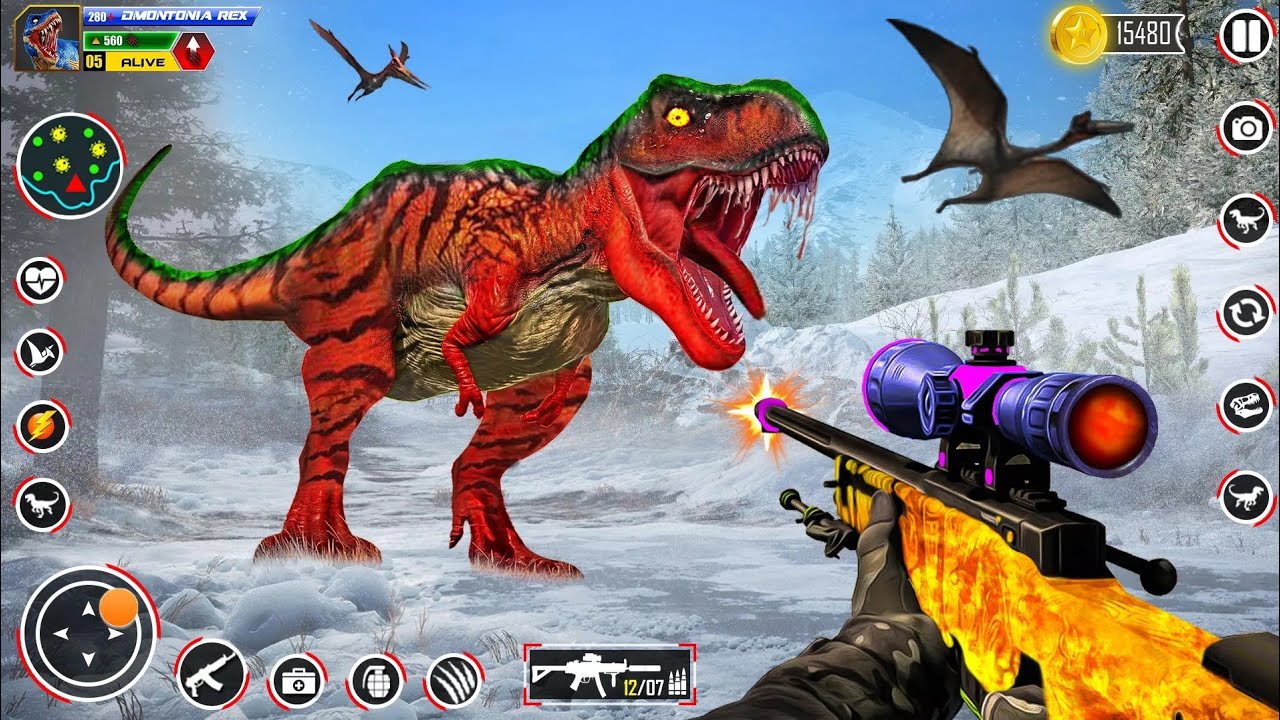 Dinosaur hunter: Fps hunting dino sniper shooter offline game dinosaur ...