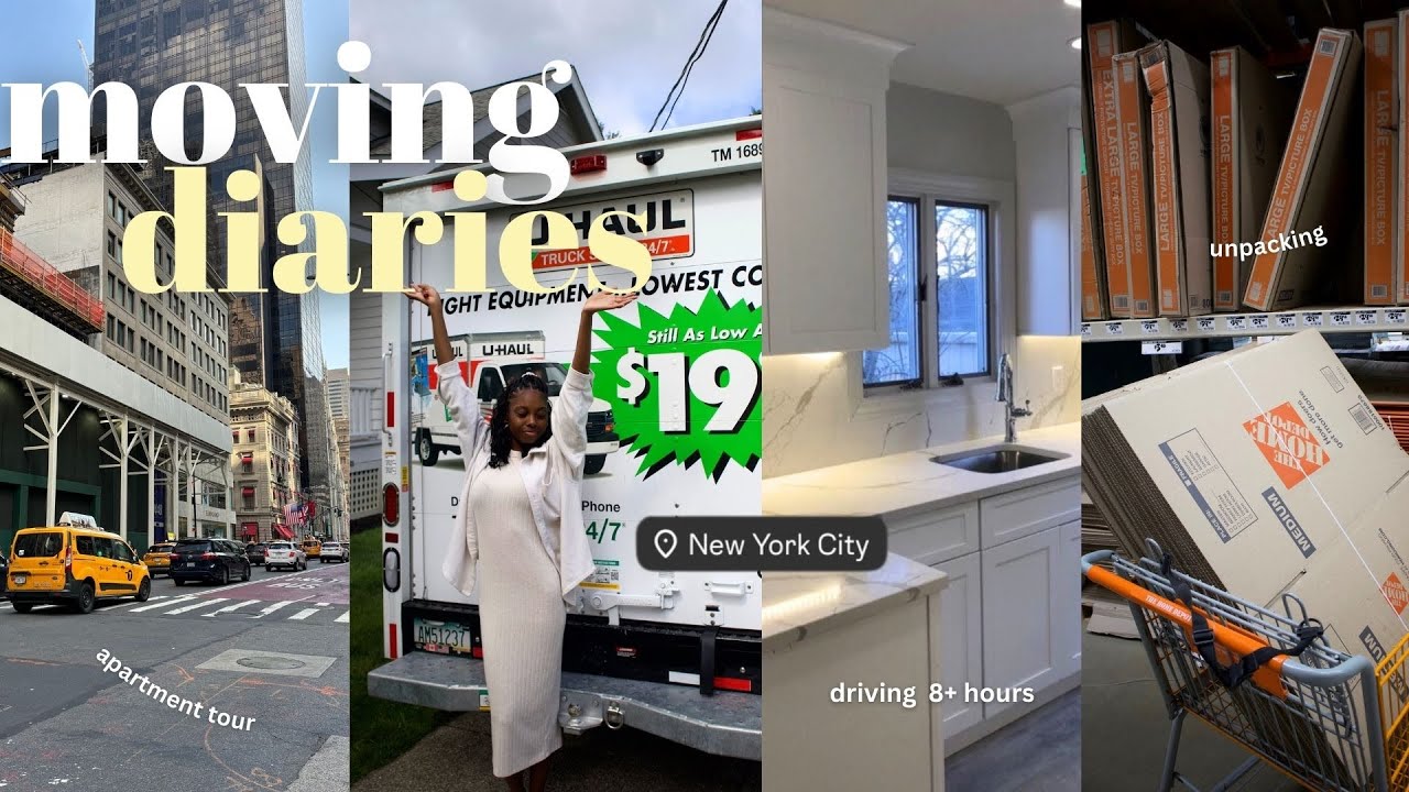MOVING DIARIES | moving to new york city! empty apartment tour + post ...