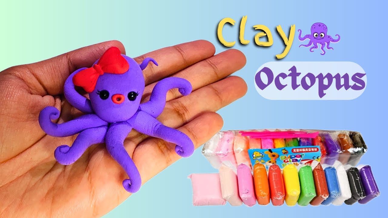 How to make Octopus with clay 🦑| diy clay Octopus | #weirdcraft # ...