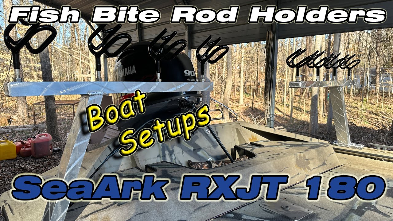 SeaArk RXJT 180 Boat Setup: Fish Bite Rod Holders - YouTube