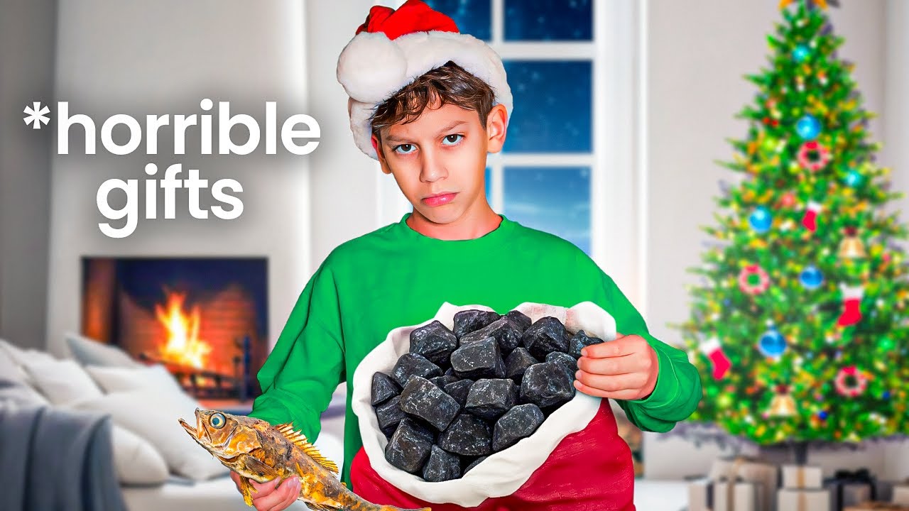 Giving My Kid TERRIBLE Christmas Presents - YouTube