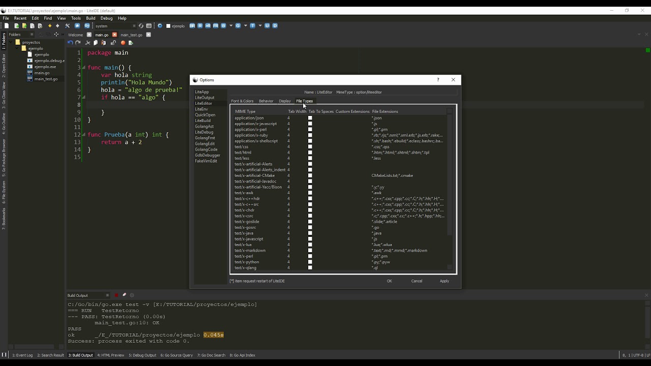 Tutorial de LiteIDE (Golang) - 09/11 - Personalización - YouTube