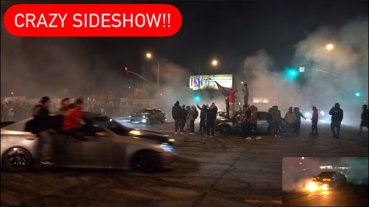 COPS CANT STOP CRAZY SIDESHOW!! - YouTube