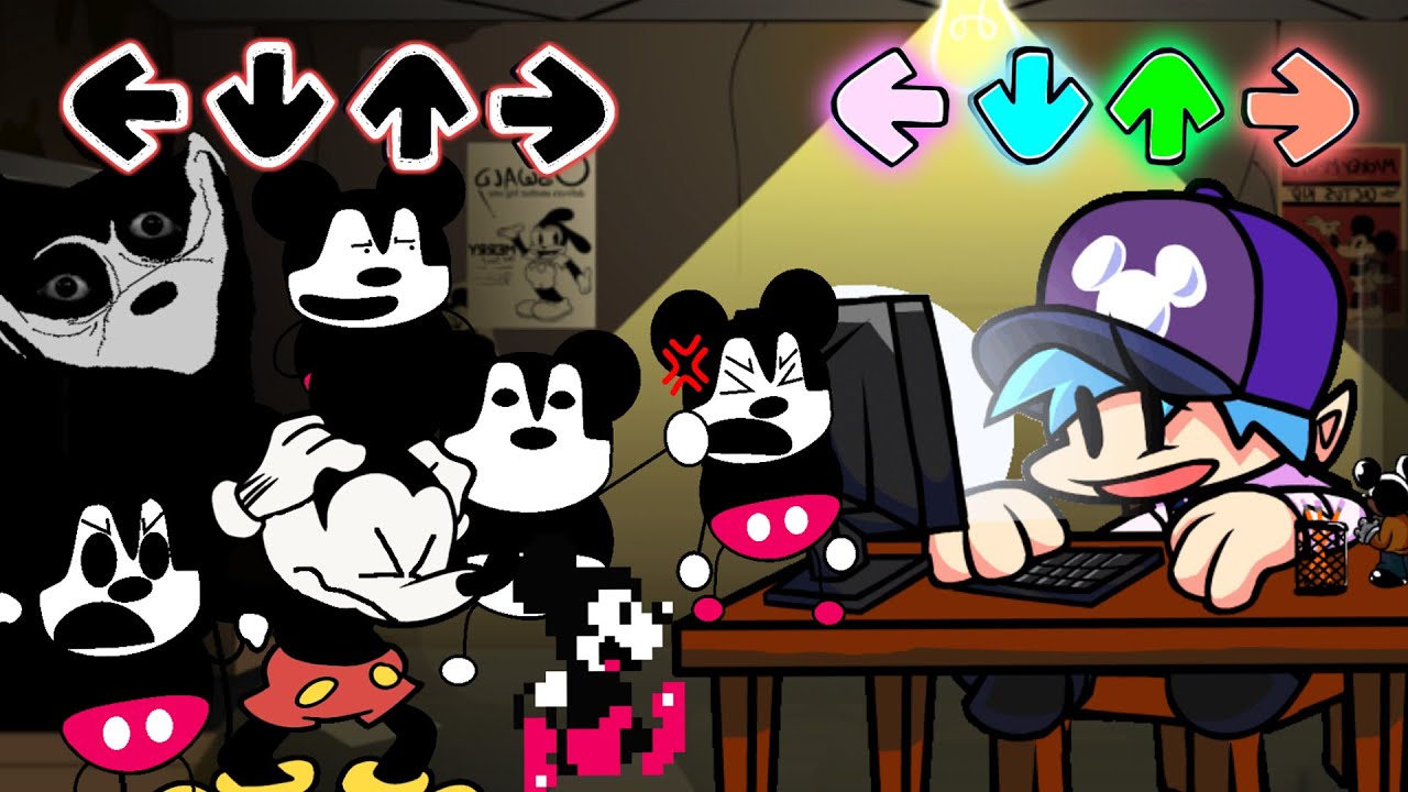 FNF The Friggin Mouse - Every Turn Different Characters - YouTube