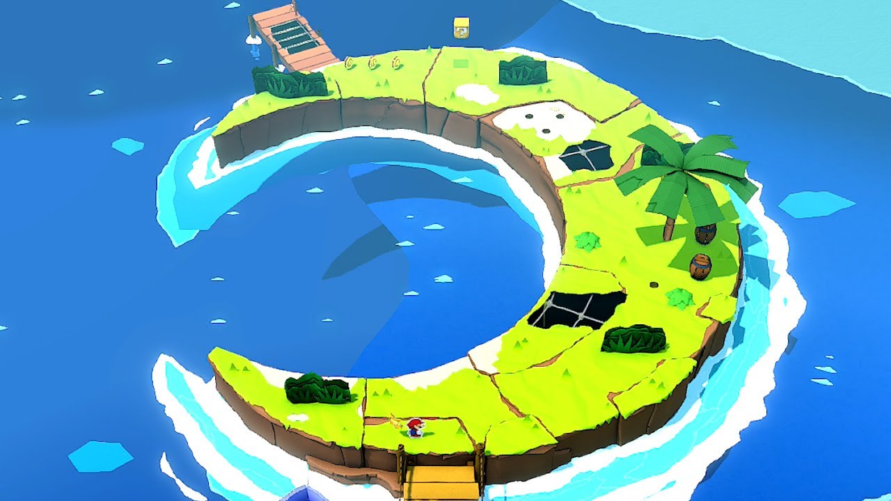 Crescent Moon Island - Paper Mario: The Origami King Walkthrough - YouTube