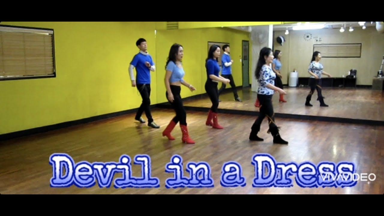 Devil in a Dress - Line Dance (by Niels Poulsen) - YouTube